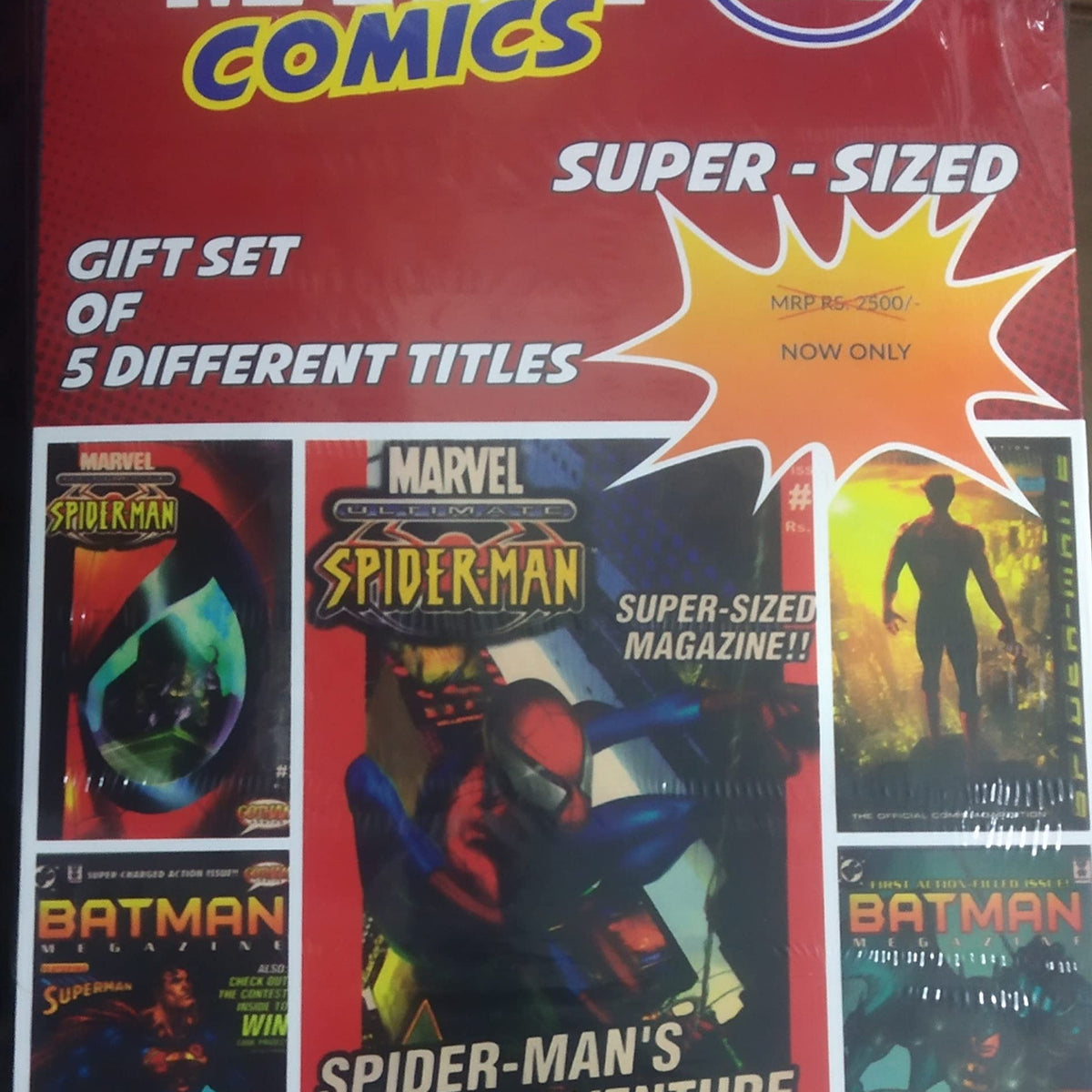 MARVEL DC COMICS Super-Sized 5 Diff. Titles Gift Set
